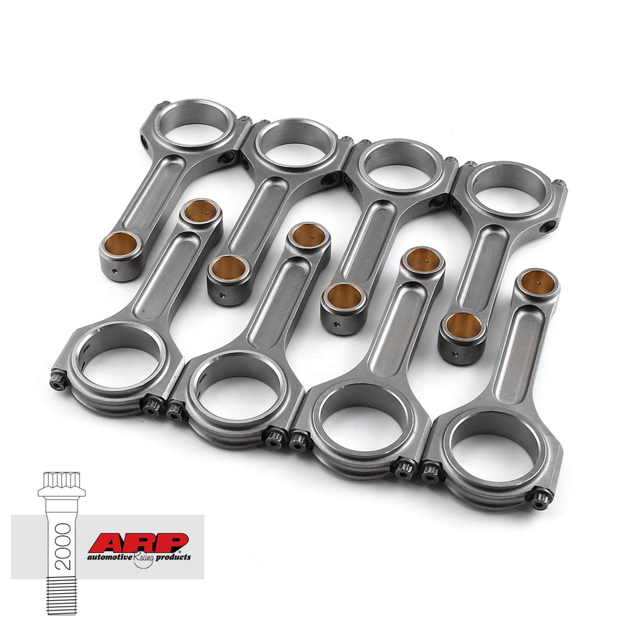Speedmaster Mustang Ford 302 Windsor 4340 Connecting Rods with ARP 2000 ...