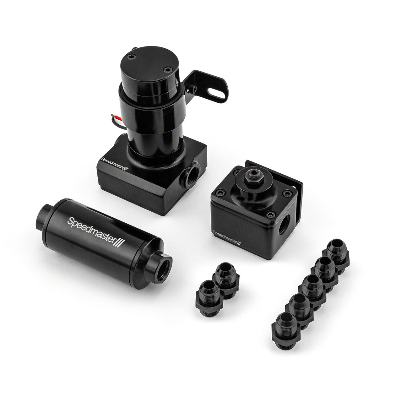 Speedmaster Universal AM 140 GPH Universal Billet Fuel Pump Kit; Black ...