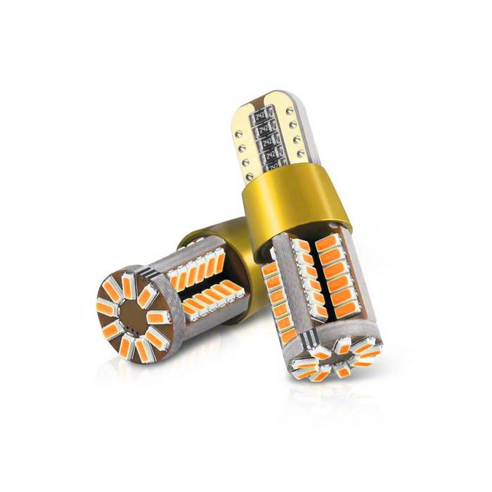 Mustang Full 360 Degree LED Chip Machine-Soldered Bulbs; Amber; T10/194