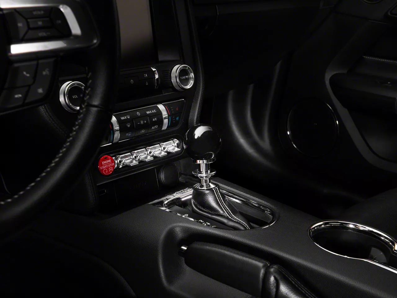 SR Performance Mustang Automatic Shifter Handle; Black 406734 (15-25 ...
