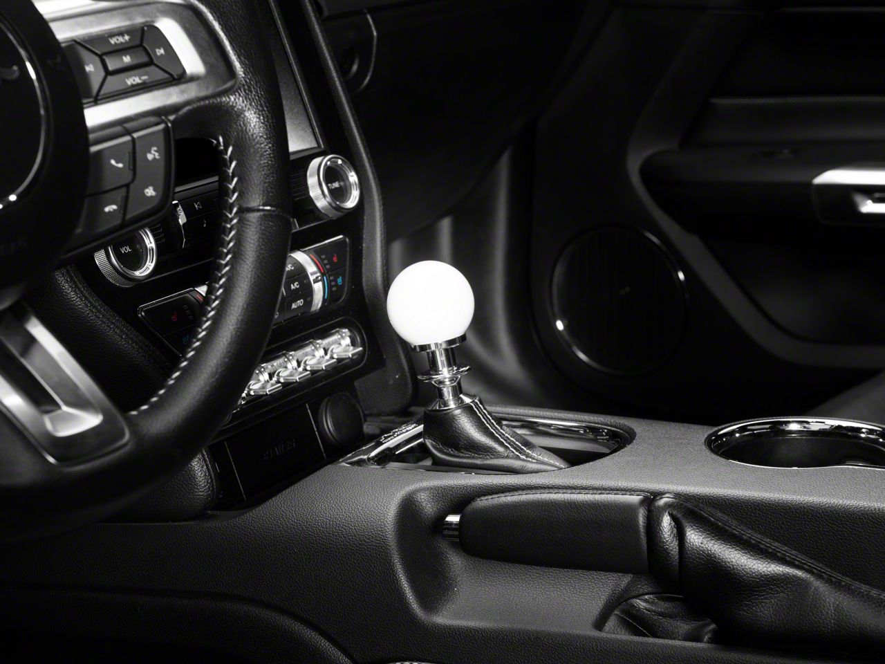 SR Performance Mustang Automatic Shifter Handle; White 406736 (15-25 ...
