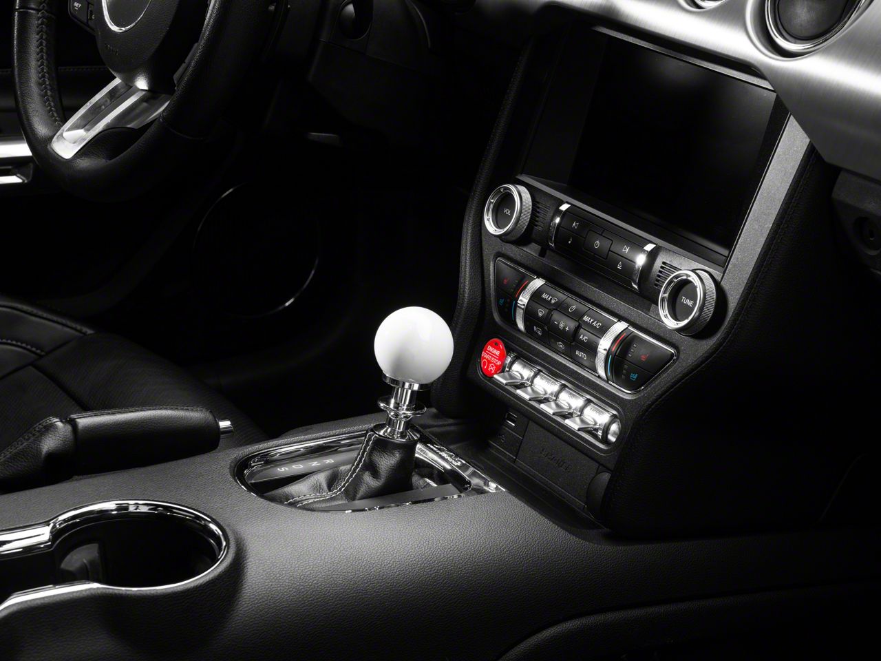 SR Performance Mustang Automatic Shifter Handle; White 406736 (15-25 ...