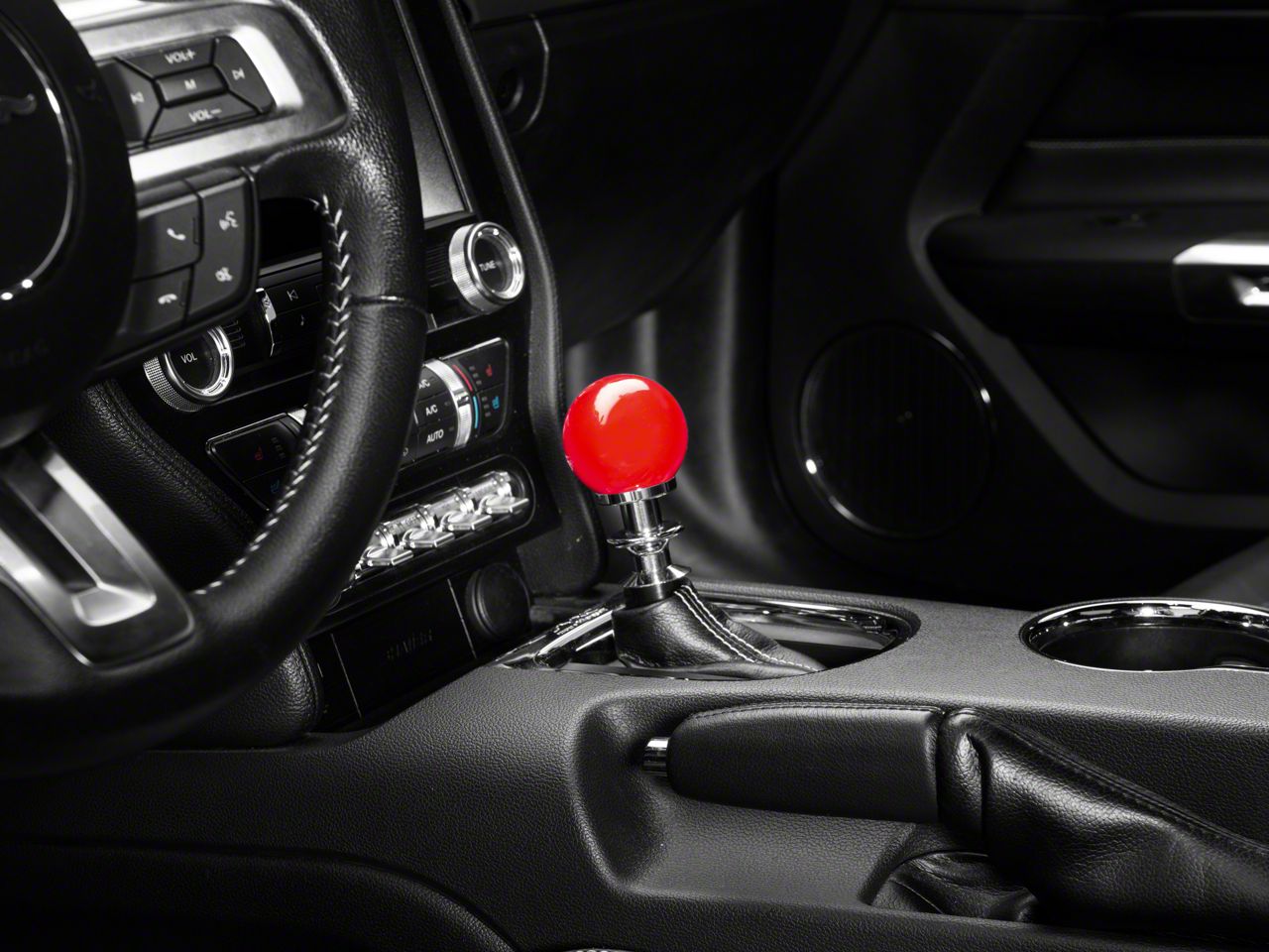 SR Performance Mustang Automatic Shifter Handle; Red 406735 (15-25 ...