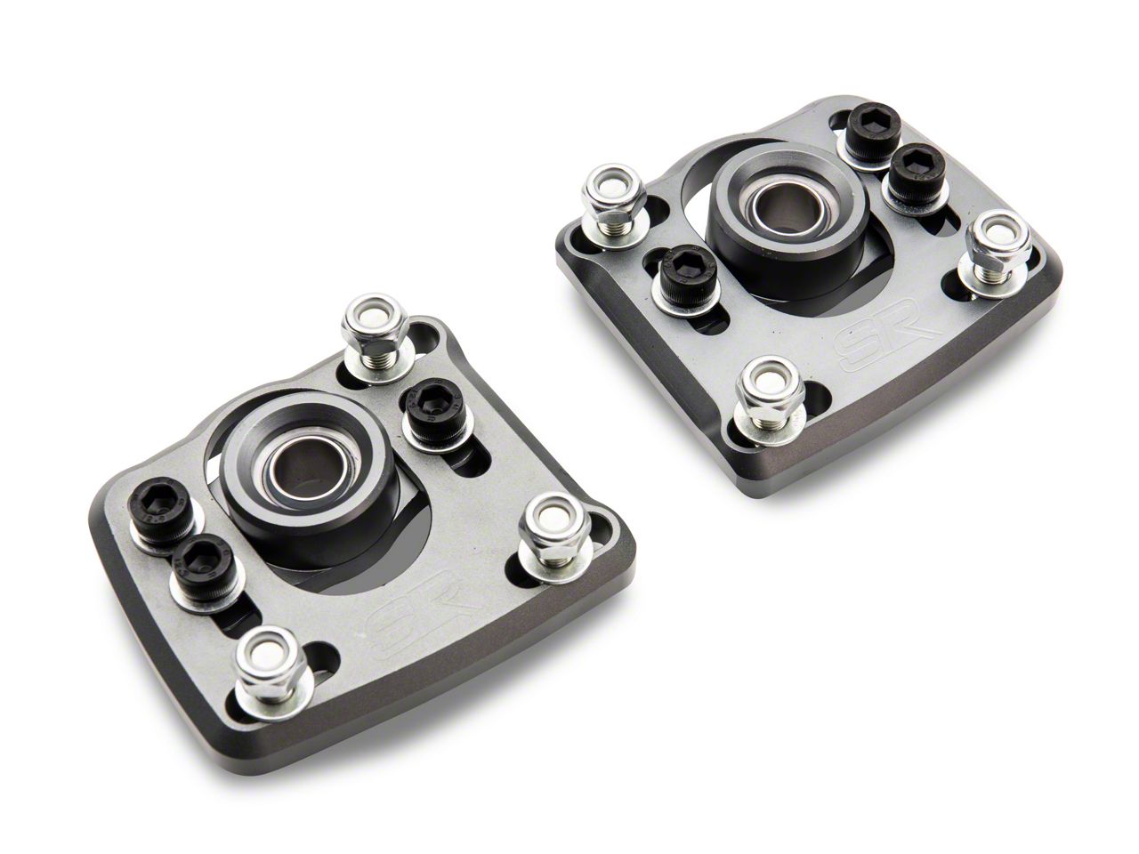 SR Performance Mustang Caster Camber Plates; Gunmetal 412338 (94-04 ...
