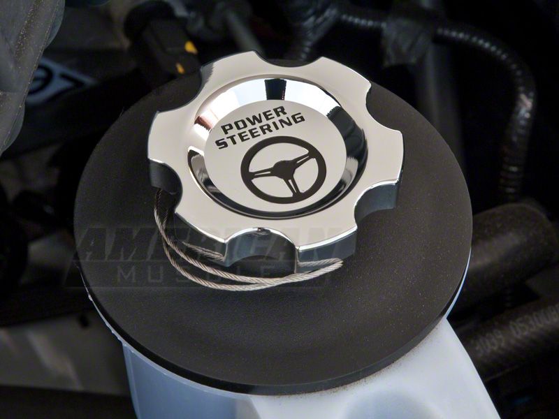 SpeedForm Mustang Modern Billet Power Steering Cap; Chrome 41055 (05-10 ...