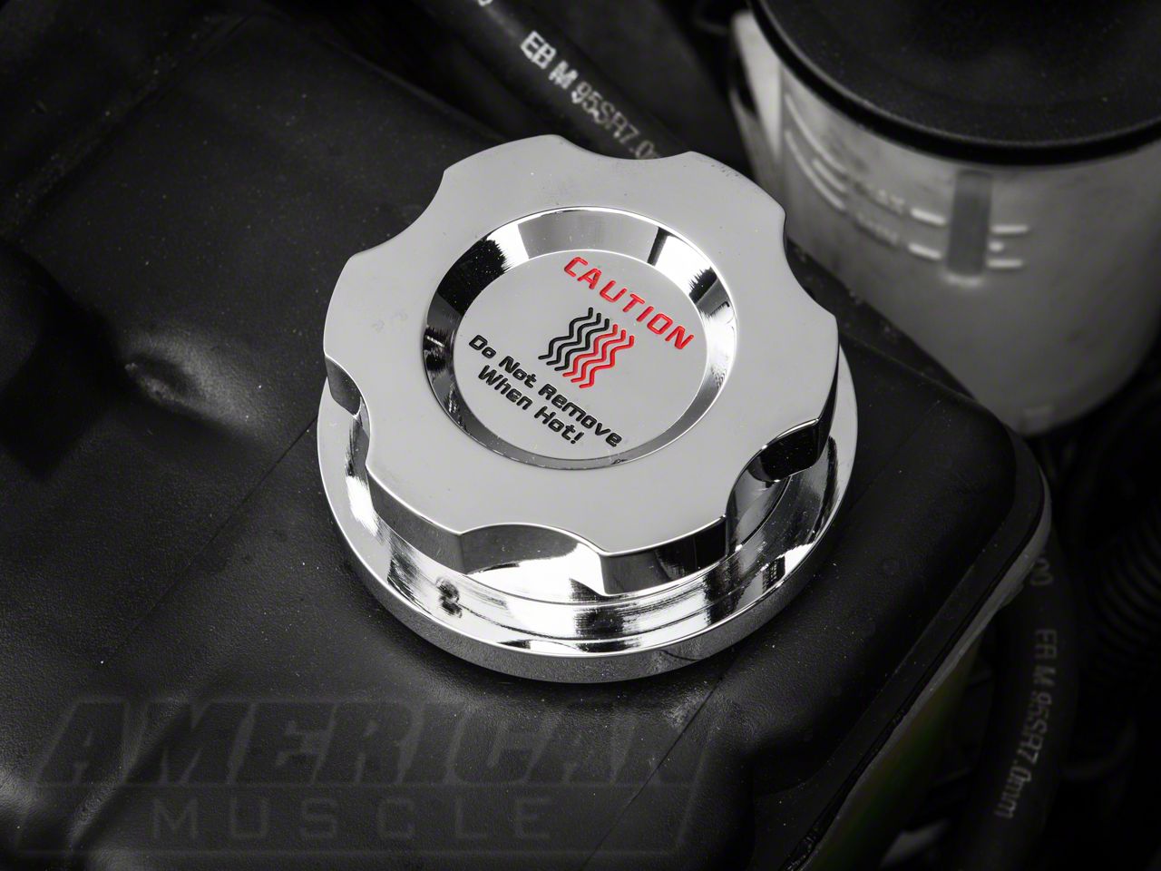 SpeedForm Mustang Modern Billet Radiator Cap Cover; Chrome 41157 (96-04 ...