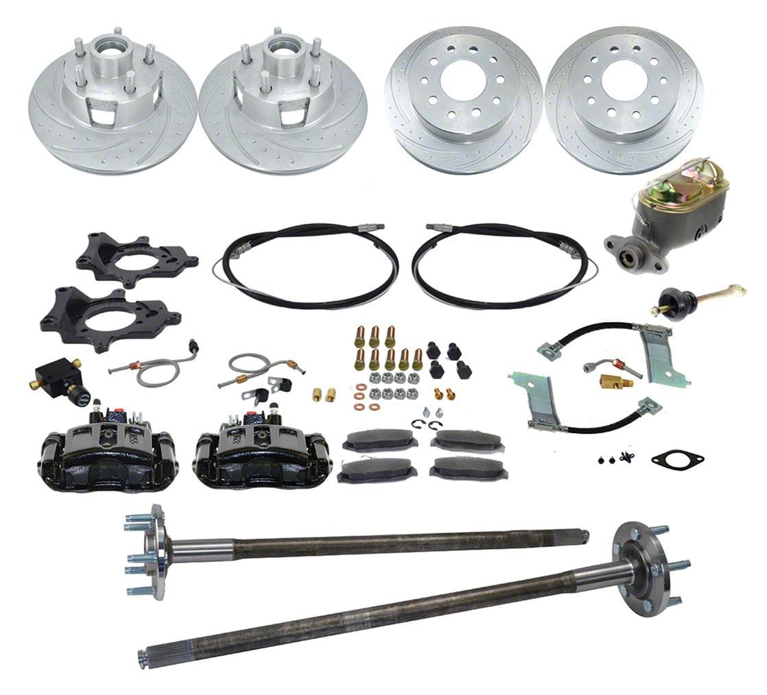 SSBC-USA Mustang 4-Wheel Disc Brake Conversion Kit with 5-Lug Axles and ...