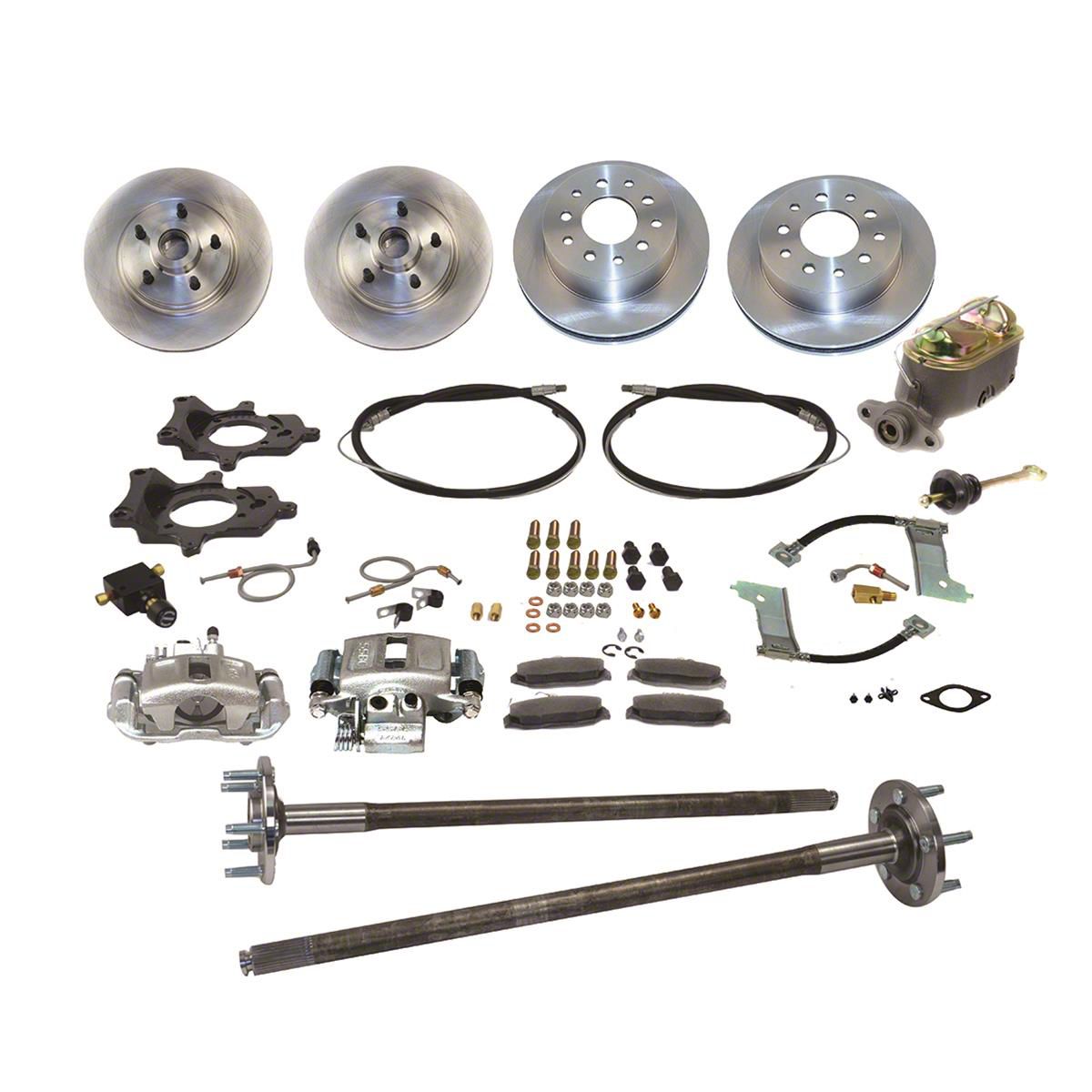 SSBC-USA Mustang 4-Wheel Disc Brake Conversion Kit with 5-Lug Moser ...