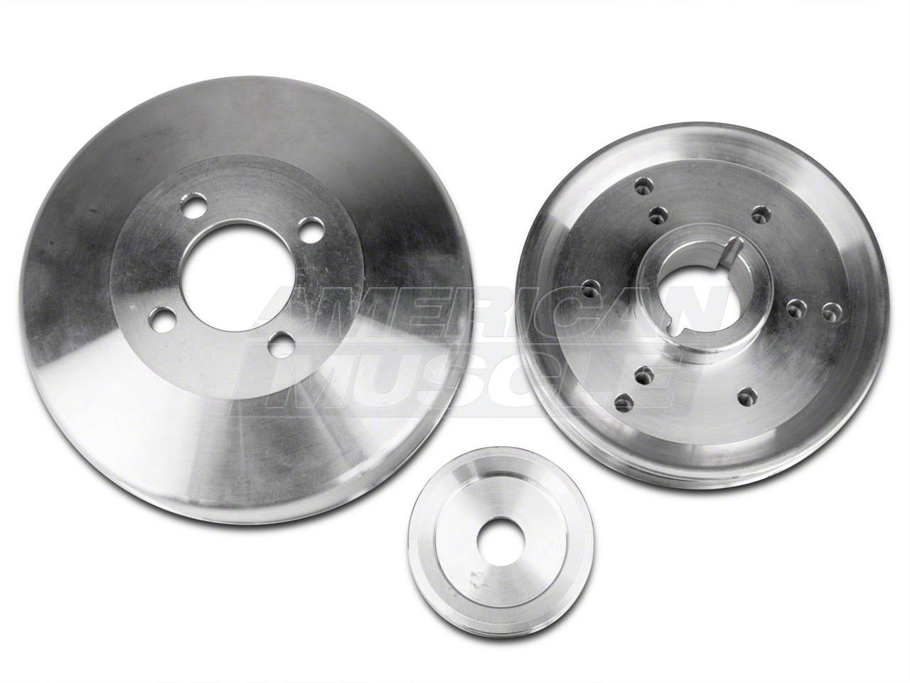 SR Performance Mustang Underdrive Pulleys; Polished 41129 (96-Mid 01 ...