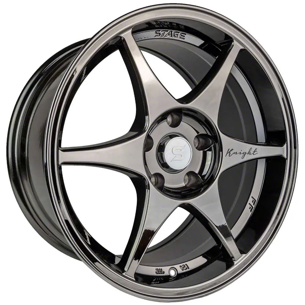 Stage Wheels Mustang Knight Black Chrome Wheel; 18x9.5; 12mm Offset ...