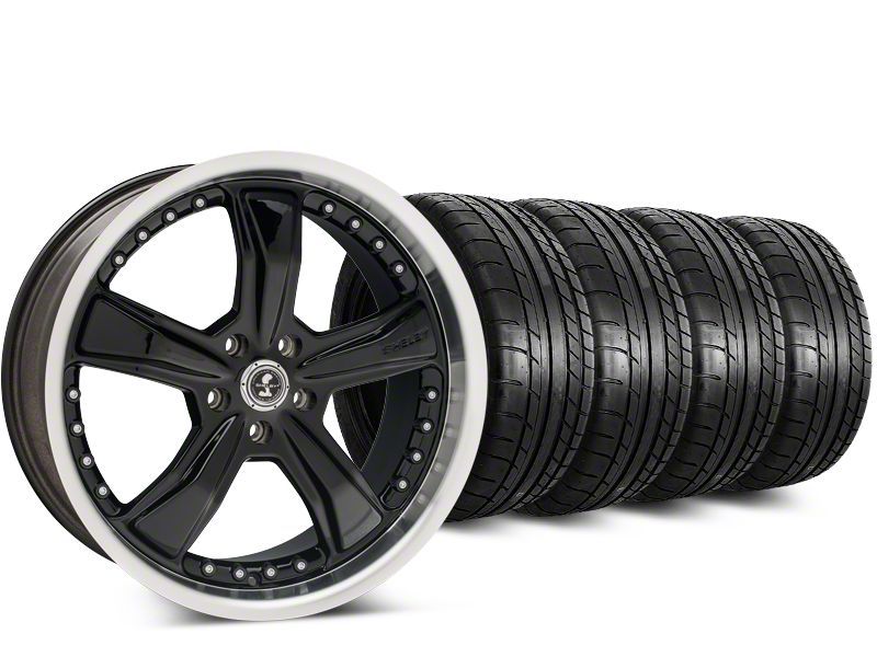 Mustang Staggered Shelby Razor Black Wheel and Mickey Thompson Street ...