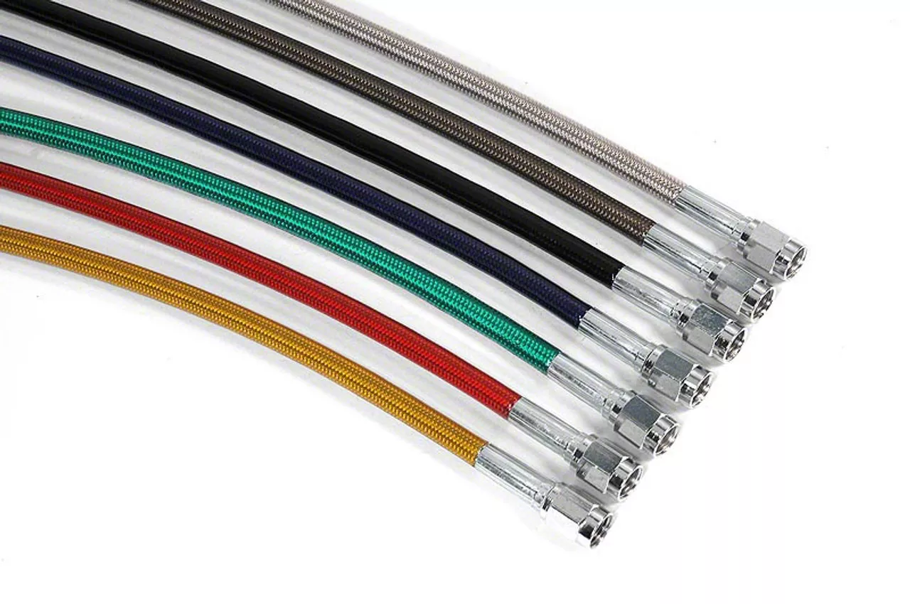 Stifflers Mustang Stainless Steel Brake Hose Kit; Green; Front FORD ...