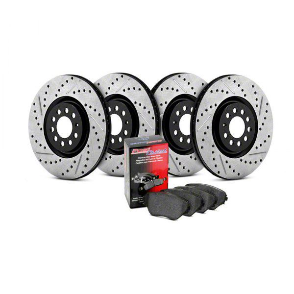 StopTech Corvette Street Axle Drilled and Slotted Brake Rotor and Pad ...