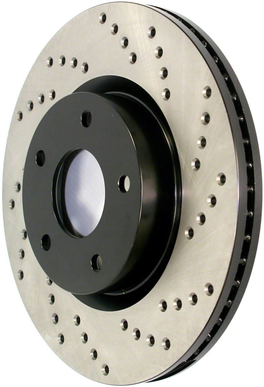 StopTech Mustang Sportstop Cryo Sport Drilled Rotor; Front Passenger ...