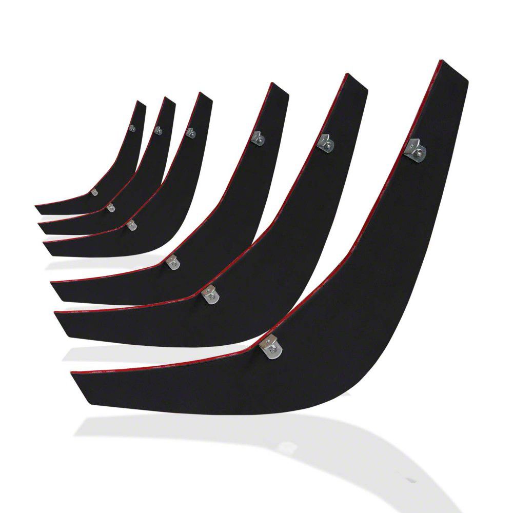 Corvette Genali Rear Diffuser Add-on Fins; Matte Black (14-19 Corvette ...