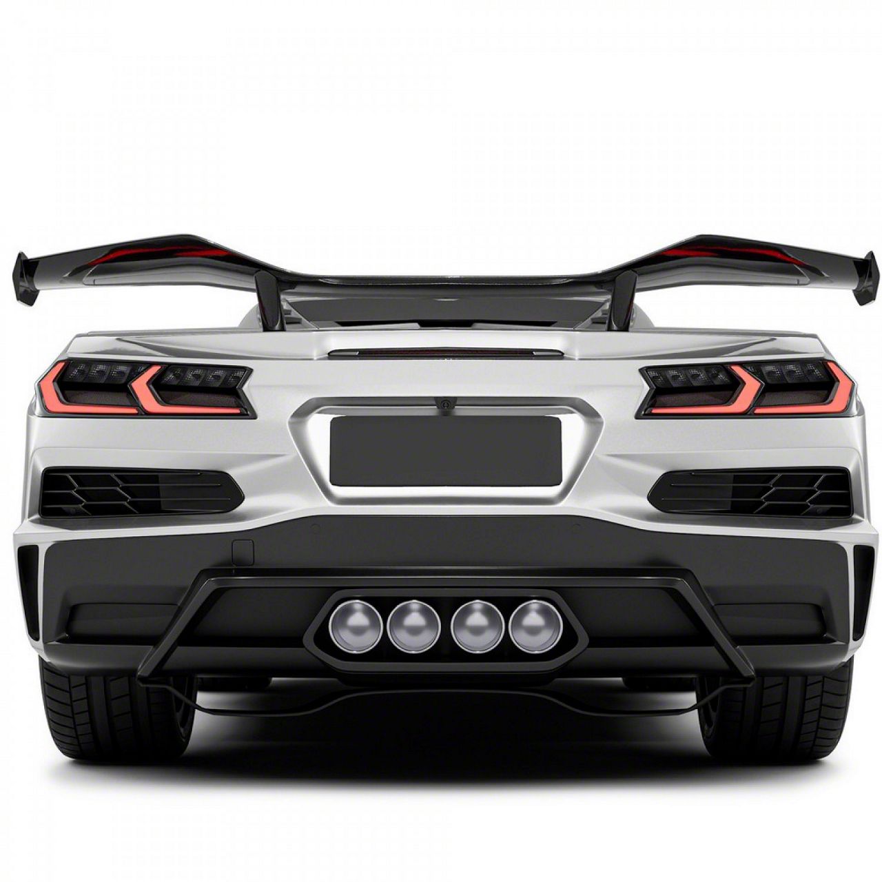 Corvette Z06 Style Rear Diffuser with Pipe (20-25 Corvette C8 Stingray ...