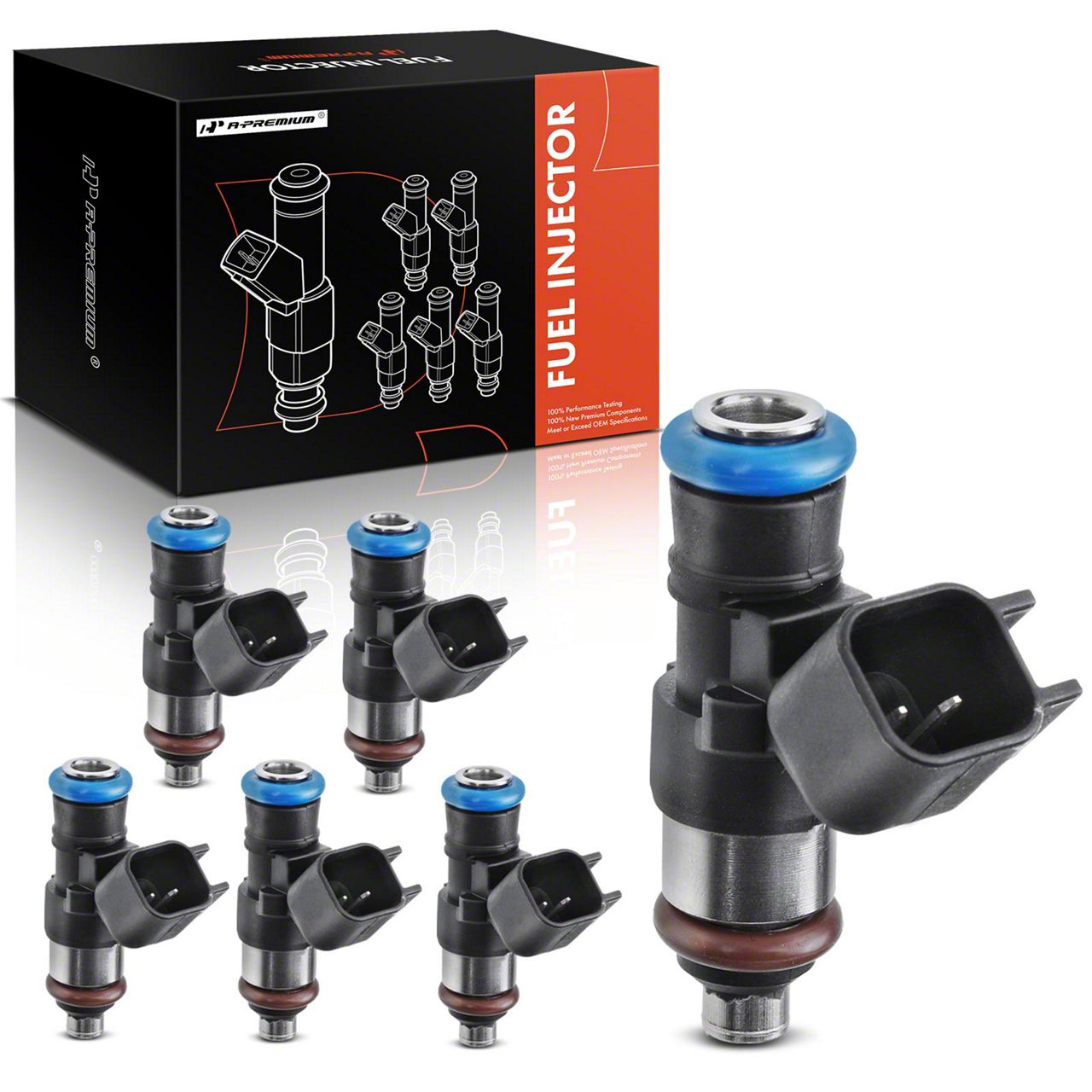 Mustang Fuel Injector Kit; Set of 6; Black (11-17 Mustang V6) - Free ...