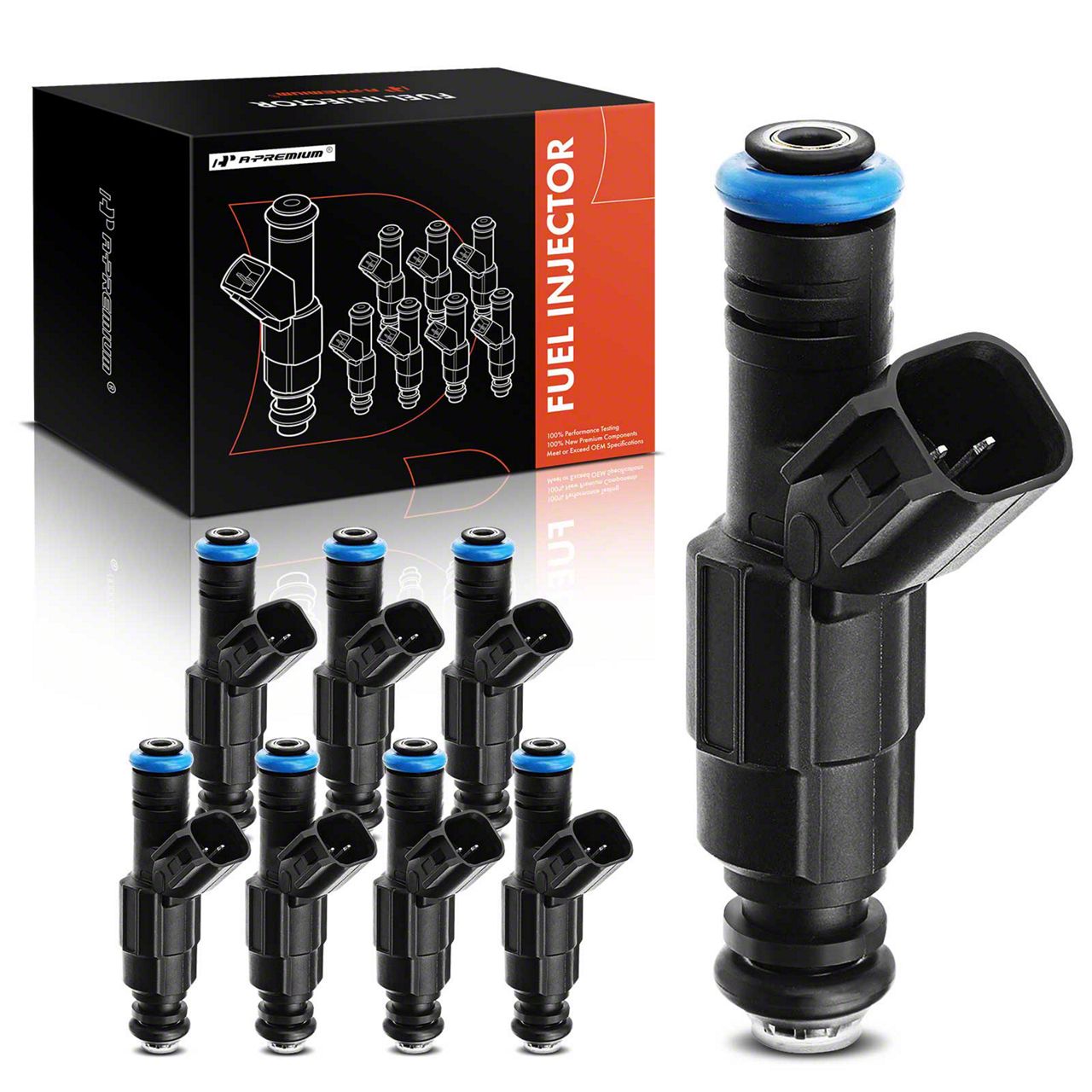 Mustang Fuel Injector Kit; Set of 8; Black (99-00 Mustang GT) - Free ...