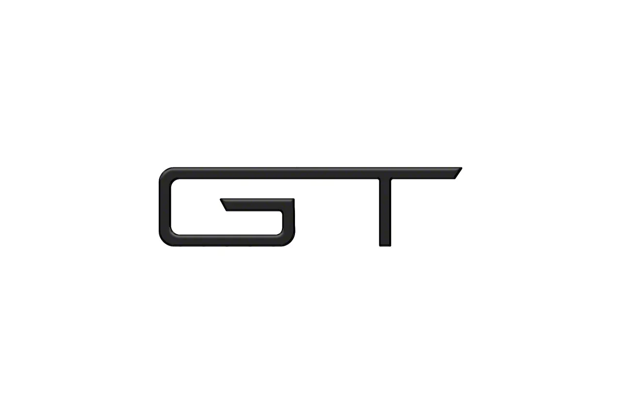 Mustang Rear GT Emblem Inserts; Matte Black (24-25 Mustang GT) - Free Shipping