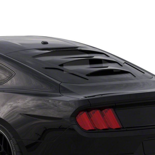 Mustang Tekno 3 Rear Window Louvers; Matte Black (15-26 Mustang ...