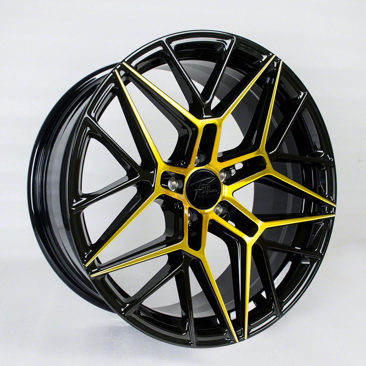 STR Fusion Forged Mustang STR801 Magic Gold Wheel; 20x9; 27mm Offset ...