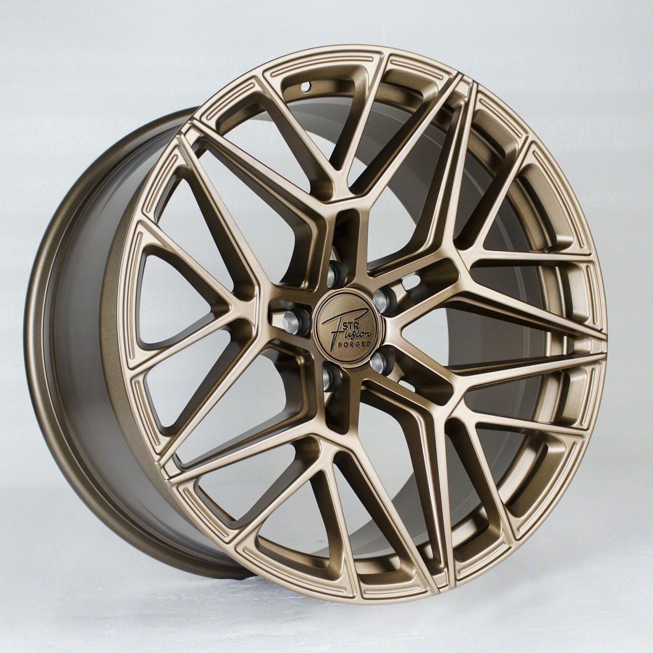 STR Fusion Forged Mustang STR801 Satin Bronze Wheel; 20x9; 27mm Offset ...