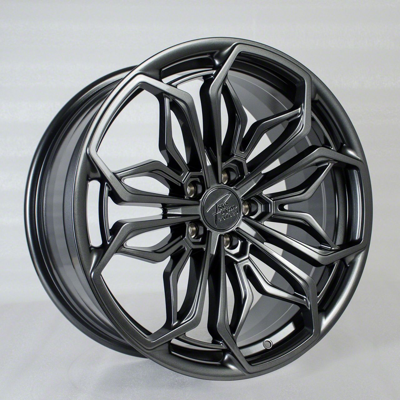 STR Fusion Forged Mustang STR802 Gun Metal Wheel; Rear Only; 20x10.5 ...
