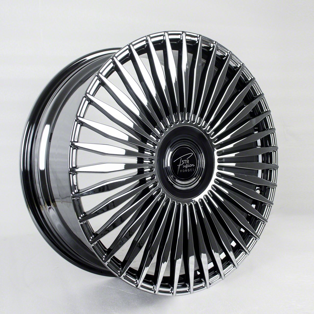 STR Fusion Forged Camaro STR803 Black Chrome Wheel; 22x9; 30mm Offset ...