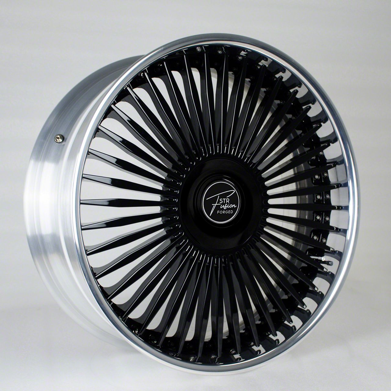 STR Fusion Forged Charger STR803 Polish/Black/Polish Three-Piece Wheel ...