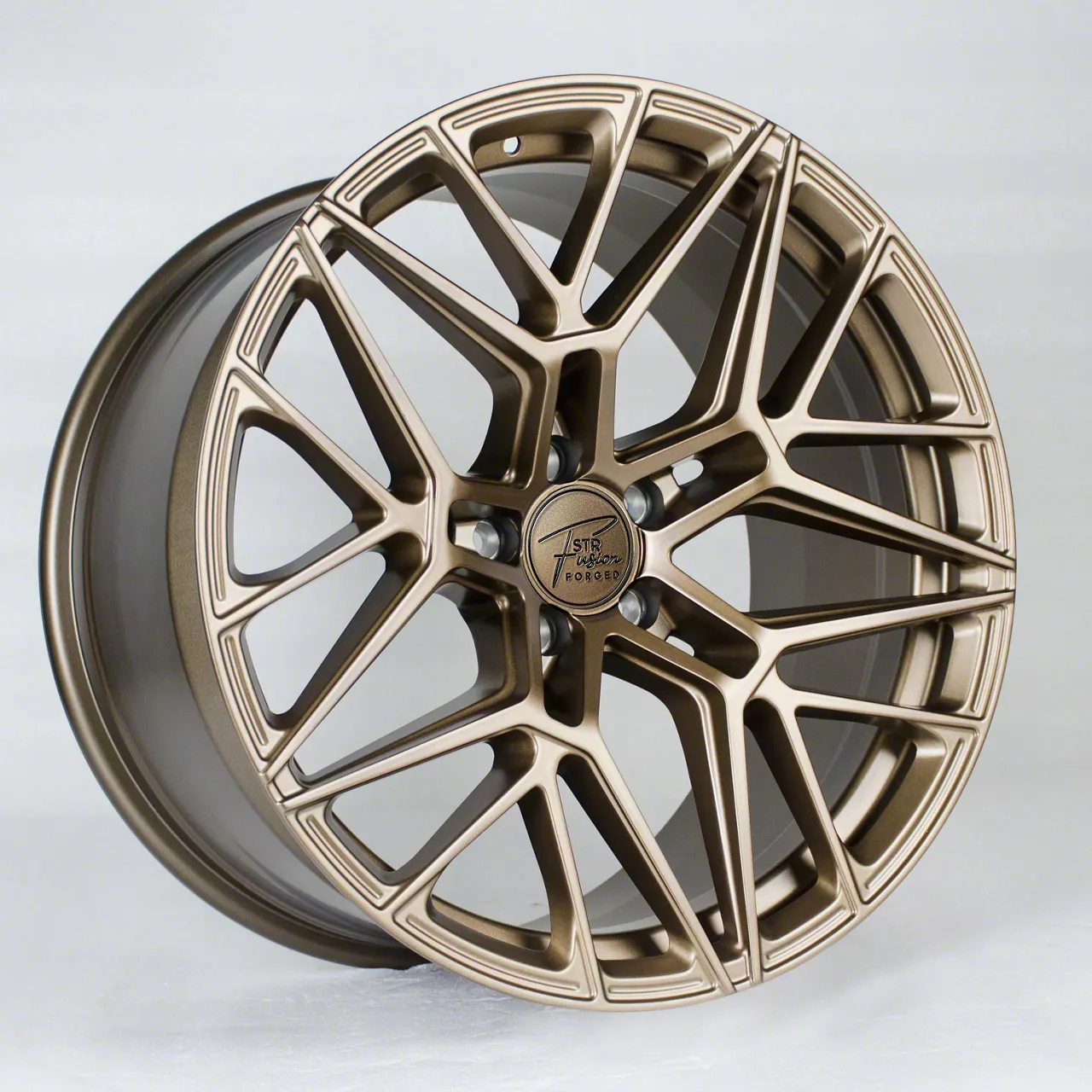 STR Fusion Forged Mustang STR801 Satin Bronze Wheel; 20x9; 27mm Offset ...