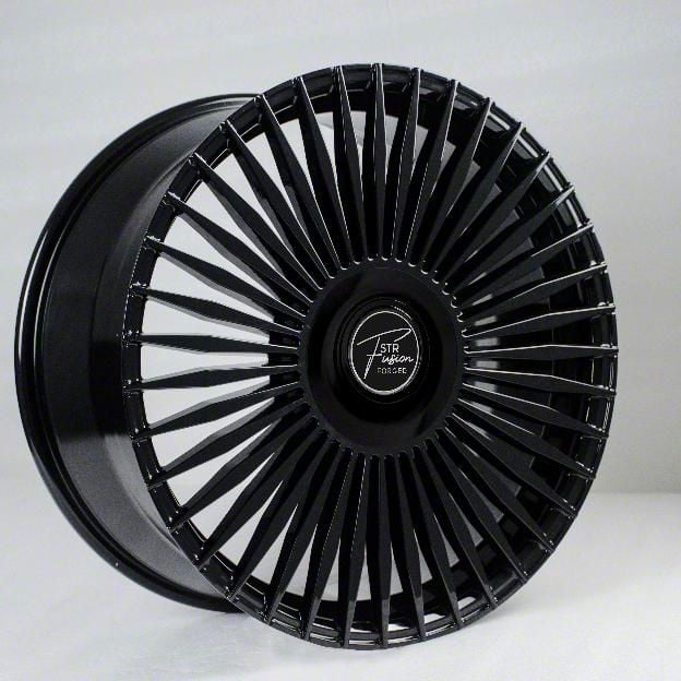 STR Fusion Forged Mustang STR803 Gloss Black Wheel; Rear Only; 20x10 ...