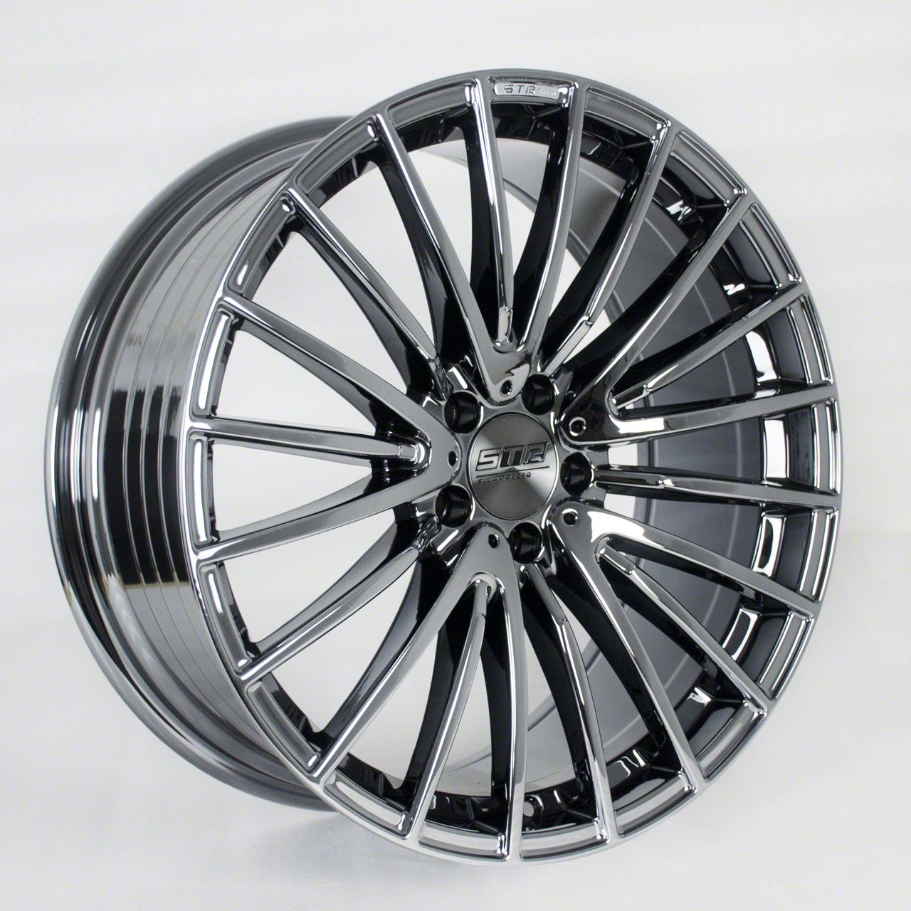 STR Racing Mustang STR913 Black Chrome Wheel; 20x9.5; 35mm Offset ...