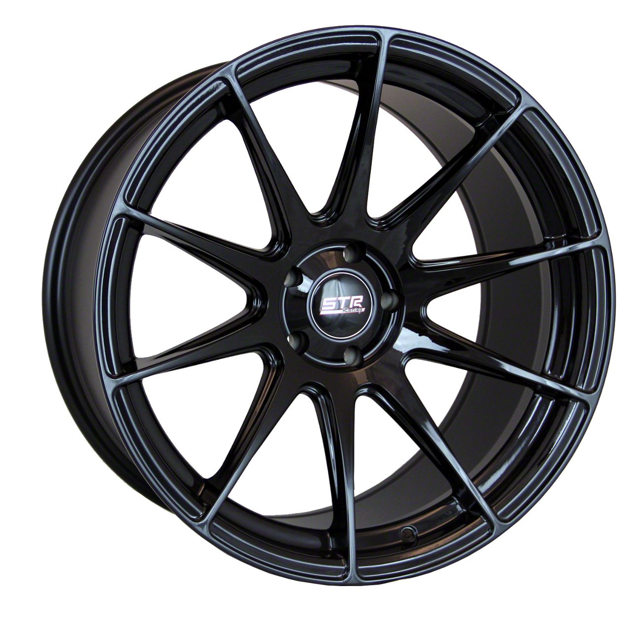 STR Racing Mustang STR902 Gloss Black Wheel; 18x8.5; 30mm Offset ...