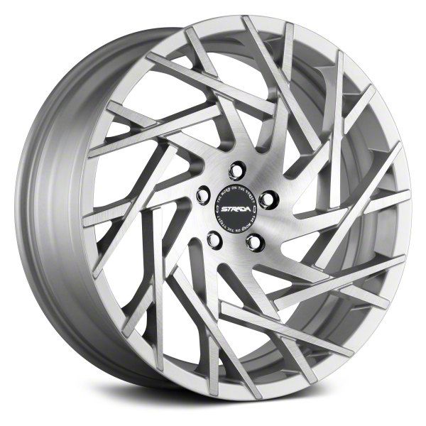 Strada Charger Nido Brushed Face Silver Wheel; 20x8.5; 15mm Offset ...
