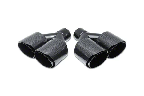 Street Series Challenger Street Style Dual Angle Cut Exhaust Tips; 4 ...