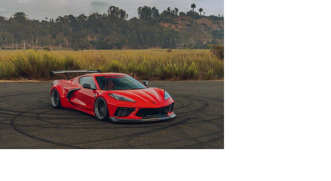 Streethunter Designs Corvette Rear Wing; Carbon Fiber SHD-C8-WING (20 ...