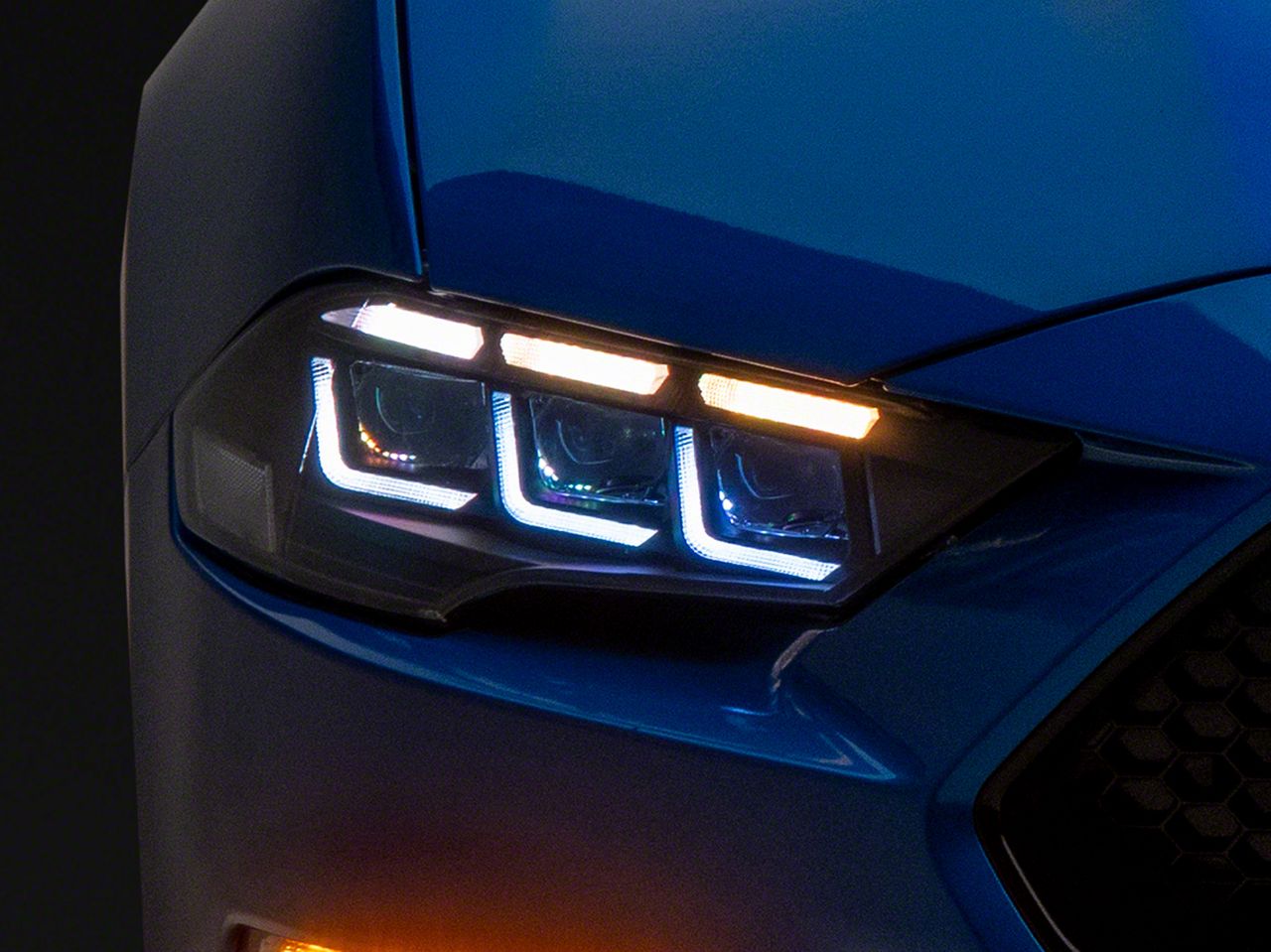 Striker Lights Mustang RGB Flow Series S650 Style Headlights with ...