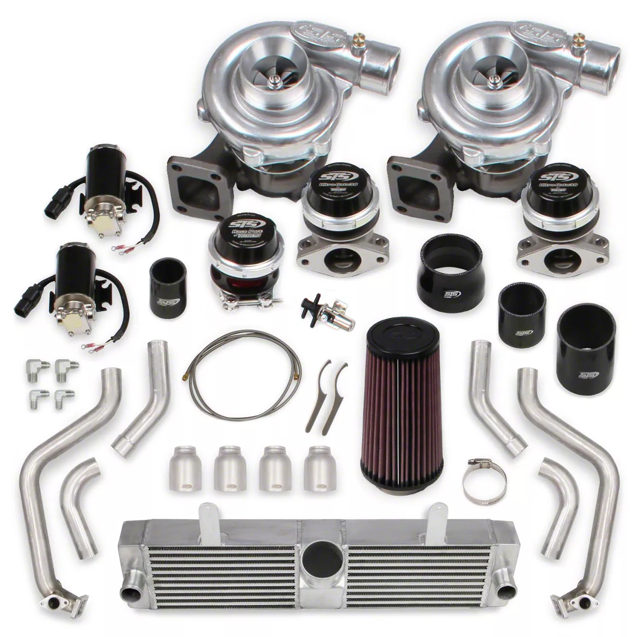 STS Turbo Corvette Remote Mounted Twin Turbocharger Kit STS2002 (2008 6 ...