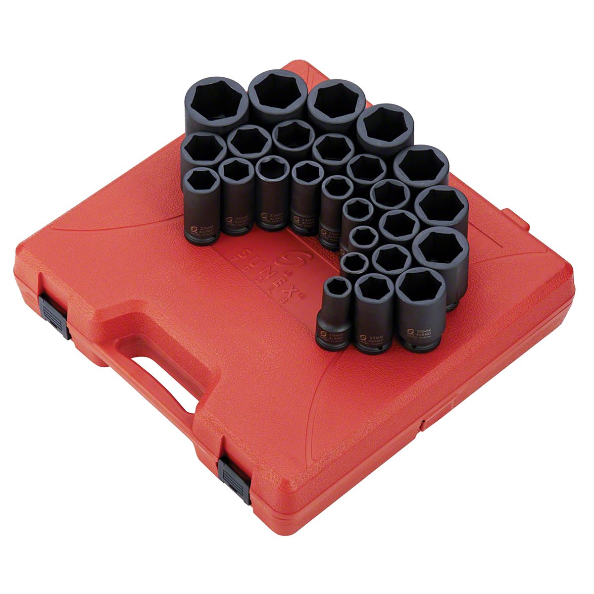 Sunex Universal AM 3/4-Inch Drive Metric Deep Impact Socket Set; 6 ...