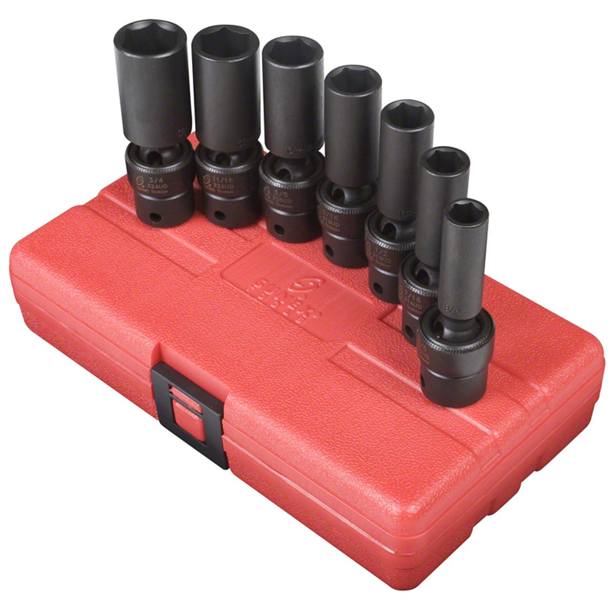 Sunex Universal AM 3/8-Inch Drive SAE Deep Universal Impact Socket Set ...
