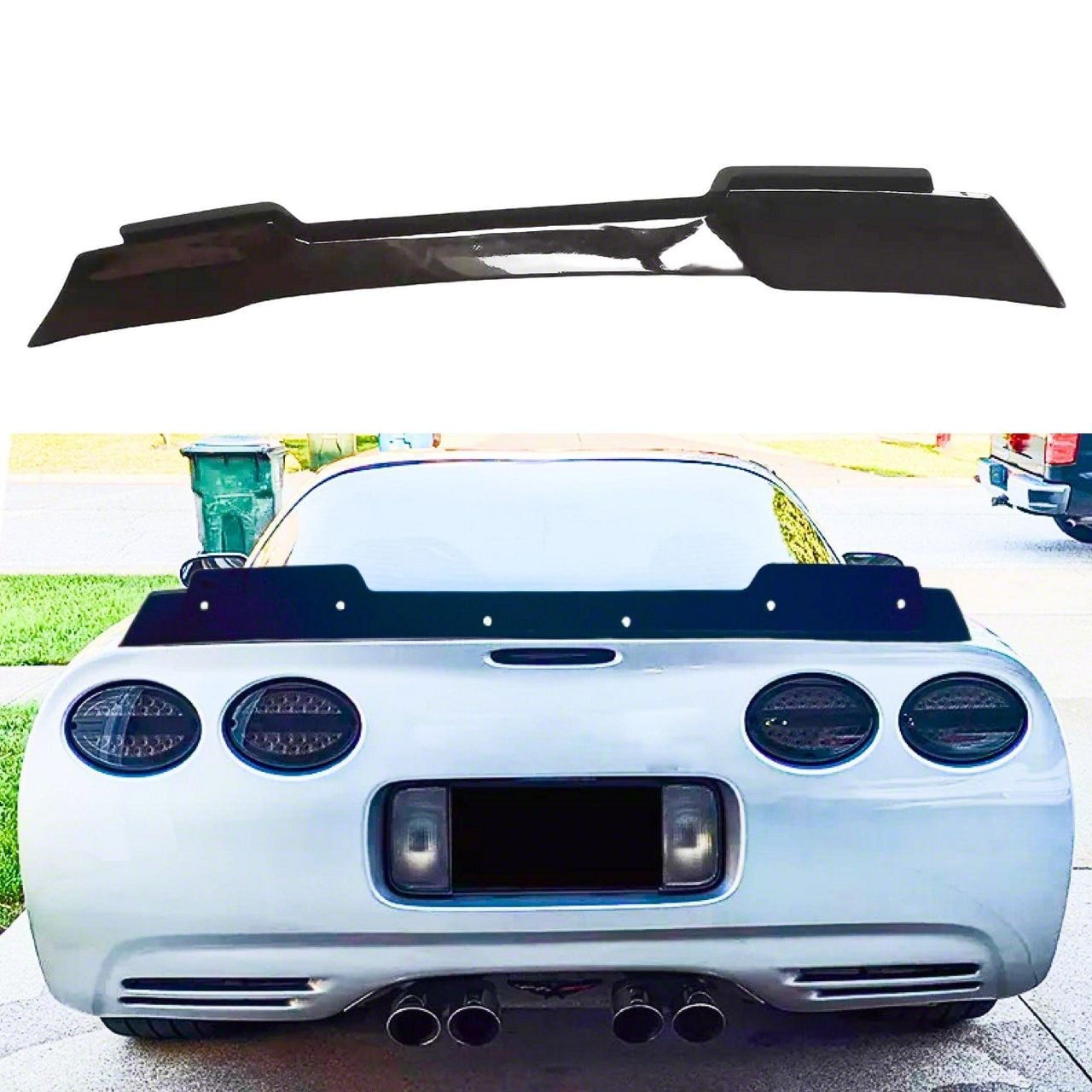 SuperAutoUSA Corvette ZR1 Style Extended Rear Spoiler With Removable ...