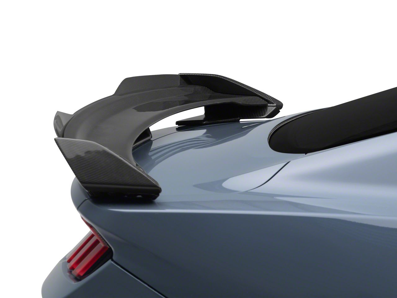 SuperAutoUSA Mustang Rear Wing Spoiler with Gurney Flap; Carbon Fiber ...