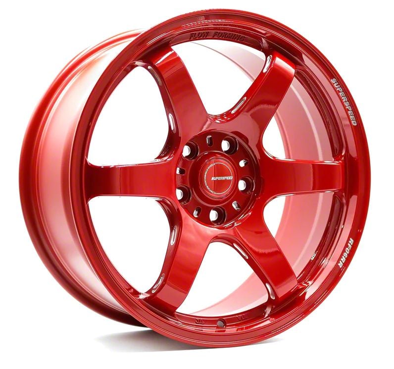 Superspeed Wheels Mustang RF06RR Hyper Red Wheel; 18x8.5; 40mm Offset ...