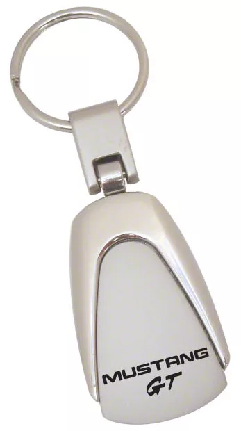 Mustang Teardrop Style Key Chain with Mustang GT Logo