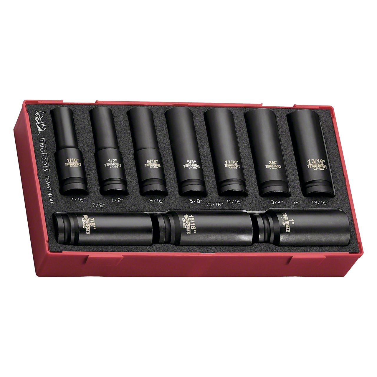 Teng Tools Universal AM 1/2-Inch Drive SAE 6-Point Deep Impact Socket ...