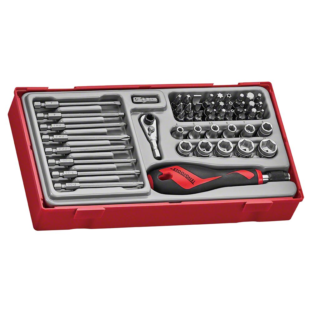 Teng Tools Universal AM 1/4-Inch Drive Socket, Bit, Ratchet Head and ...