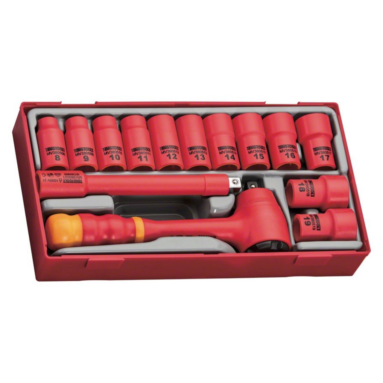 Teng Tools Universal AM 3/8-Inch Drive 1000 Volt Insulated Metric 6 ...