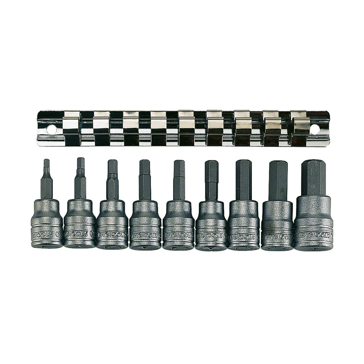 Teng Tools Universal AM 3/8-Inch Drive Metric Hex Bit Socket Set; 9 ...
