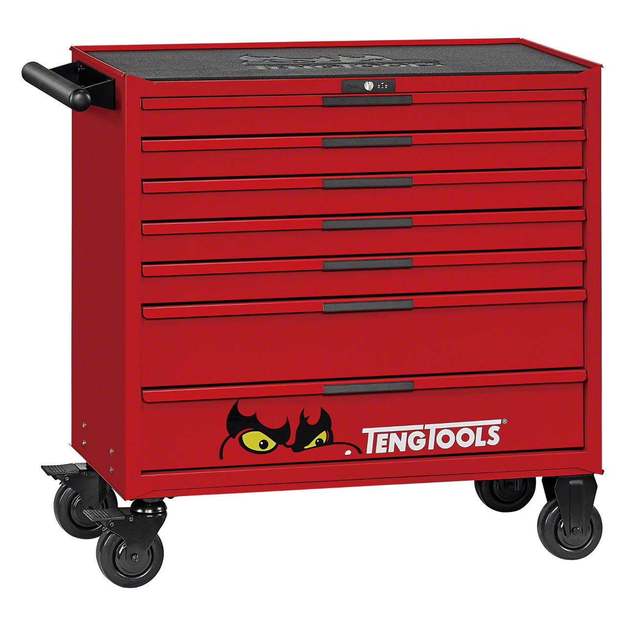 Teng Tools Universal AM 37-Inch PRO35 7-Drawer Roller Cabinet; Red ...