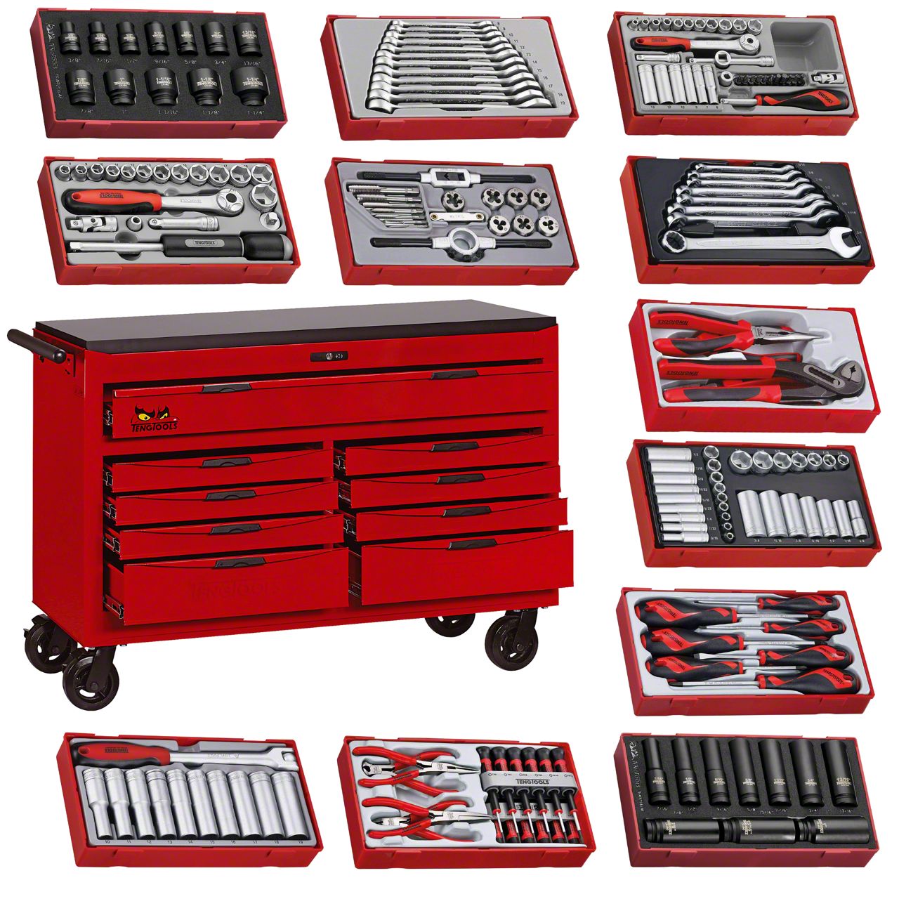 Teng Tools Universal AM 53-Inch Wide First Responder Tool Kit; 416 ...